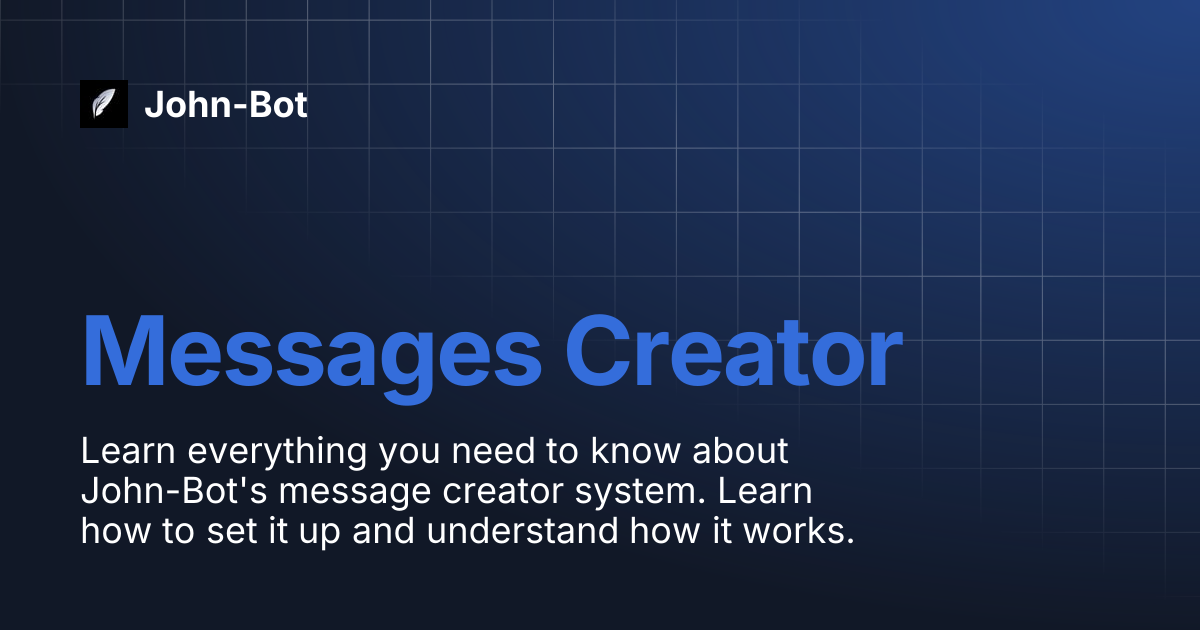 Messages Creator | English | John-Bot