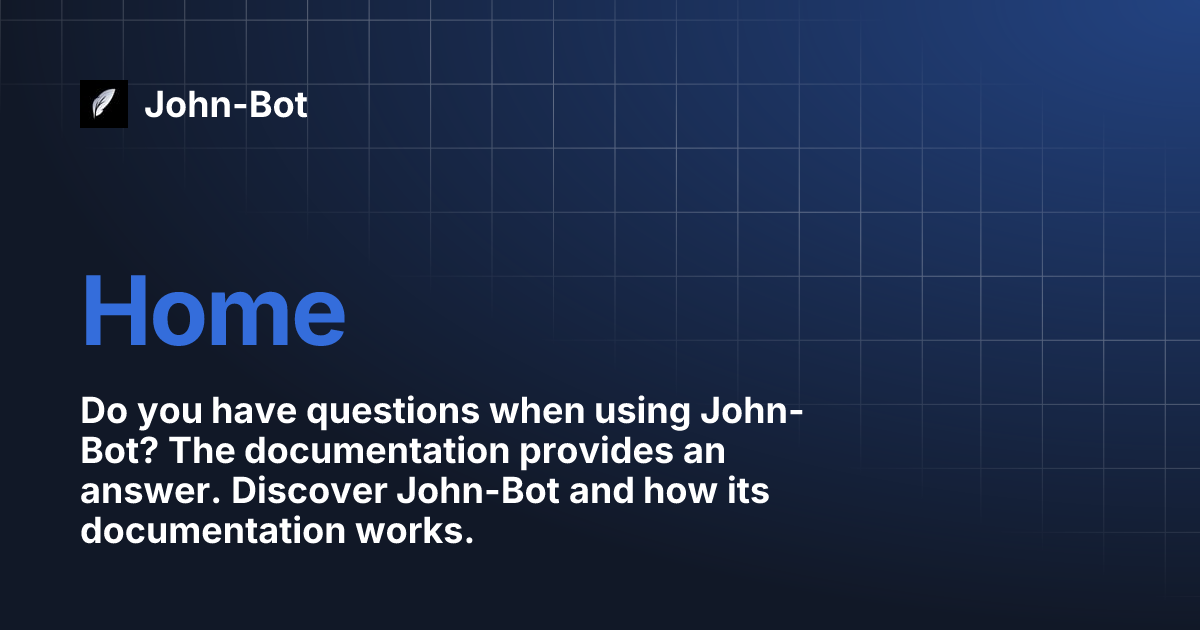 Home | John-Bot