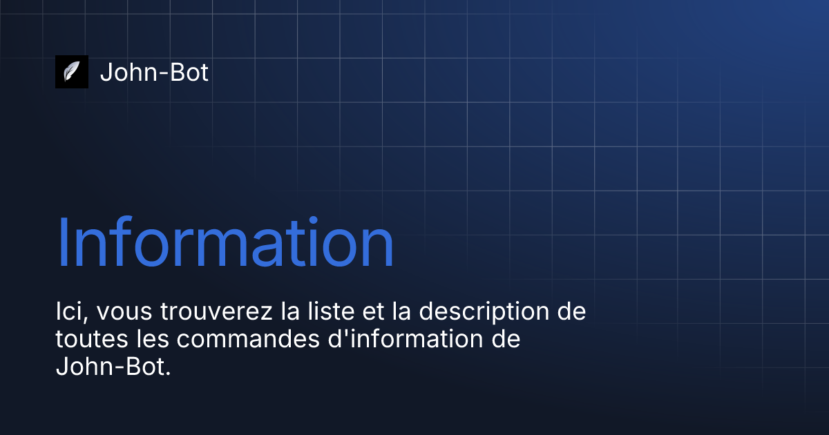 Information | John-Bot