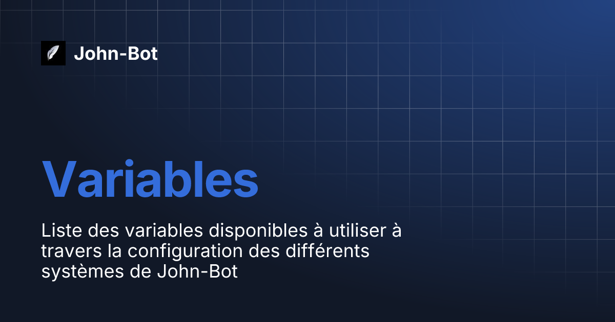 Variables | John-Bot