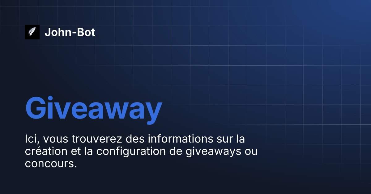 Giveaway | John-Bot